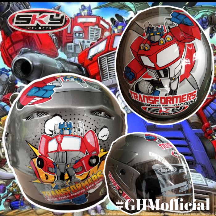 Jual Helm Anak Murah SKY usia 3 sampai 7 tahun Karakter Transformers ...