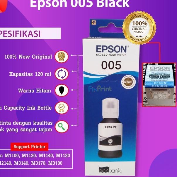 Jual Tinta Epson 005 005S Original Printer Epson M1100 M1120 M2140 Ori ...