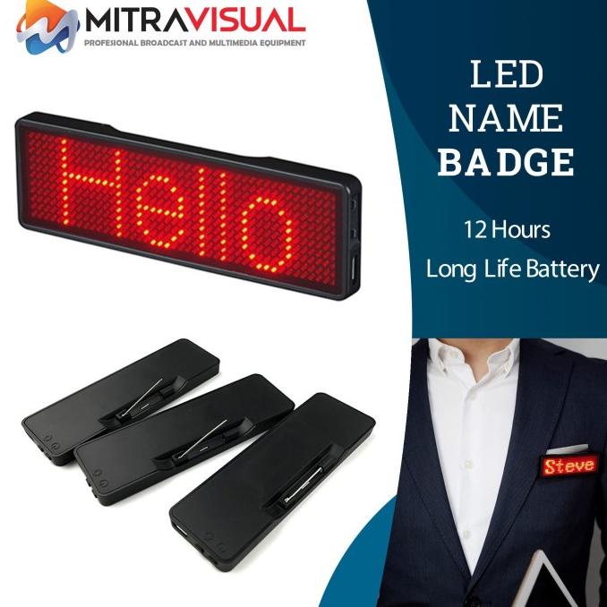 Jual LED Name Badge / Name Tag Running Text | Shopee Indonesia