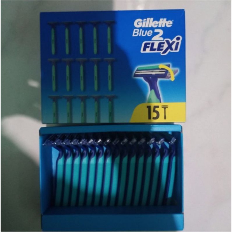 Jual Pisau Cukur Gillete Blue Flexi 2 Kepala Goyang 2 Mata Silet ...