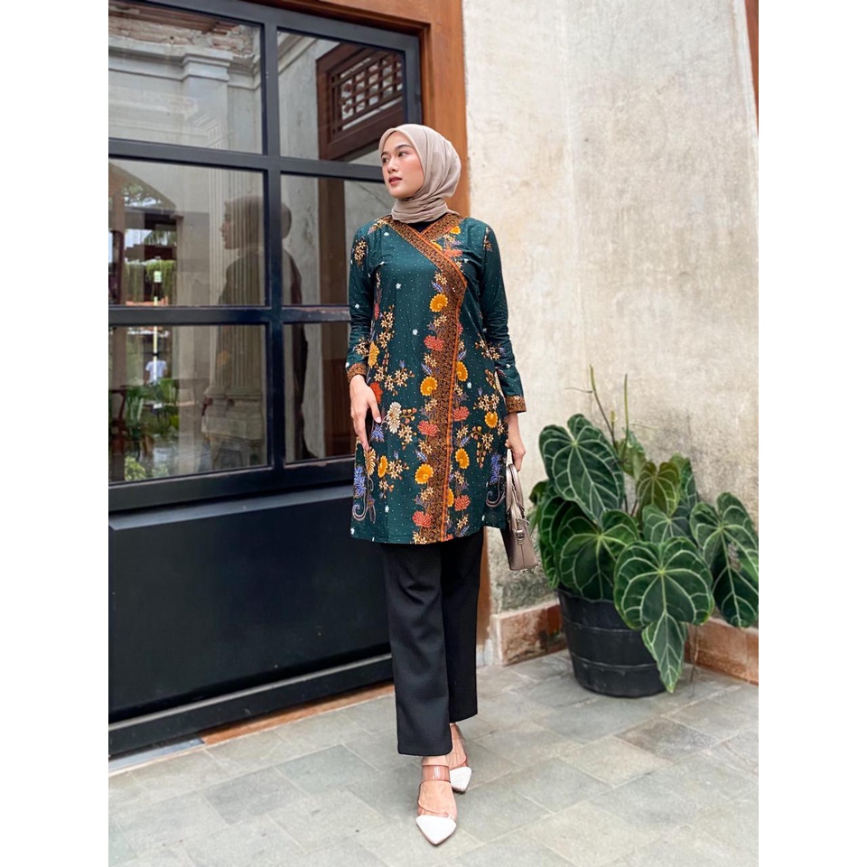 Jual TUNIK BATIK 1467 WK 01 CIBULAN 289 II BAJU BATIK WANITA II ATASAN ...