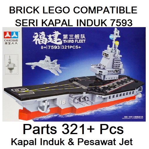 Jual BRICK KAPAL INDUK & JET TEMPUR CHAOBAO 7593 THIRD FLEET 321+ Pcs ...