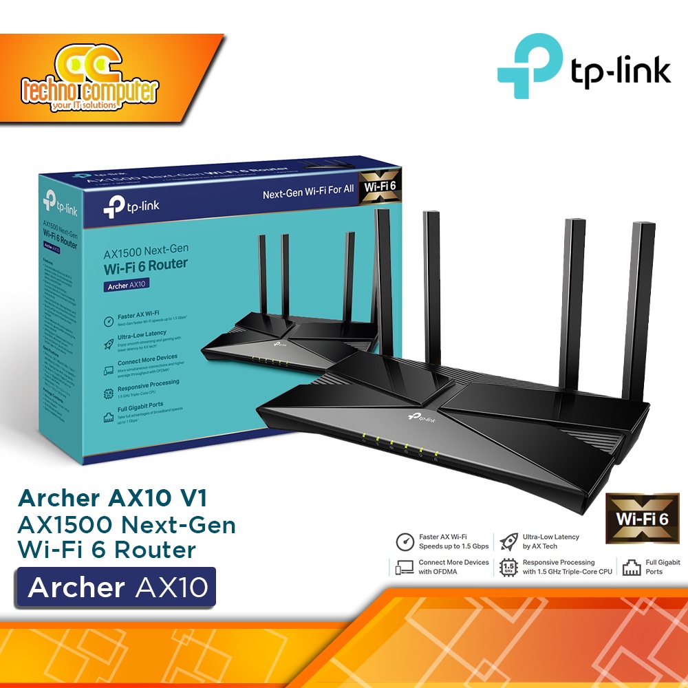 Jual ROUTER TP-LINK Archer AX10 AX1500 Next-Gen Wi-Fi 6 Router Ver 1.00 ...