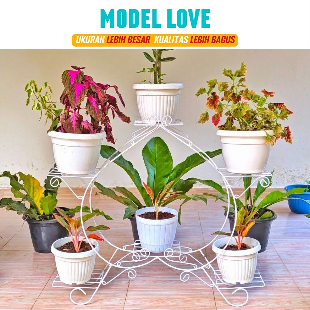Jual Rak Bunga Susun Besi Minimalis Tempat Pot Tanaman Hias Bunga Model ...