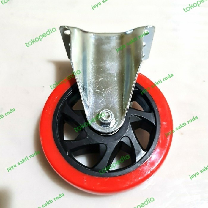 Jual Roda Roda Troley Pu Merah 5 Inch Medium Duty (Mati) | Shopee Indonesia