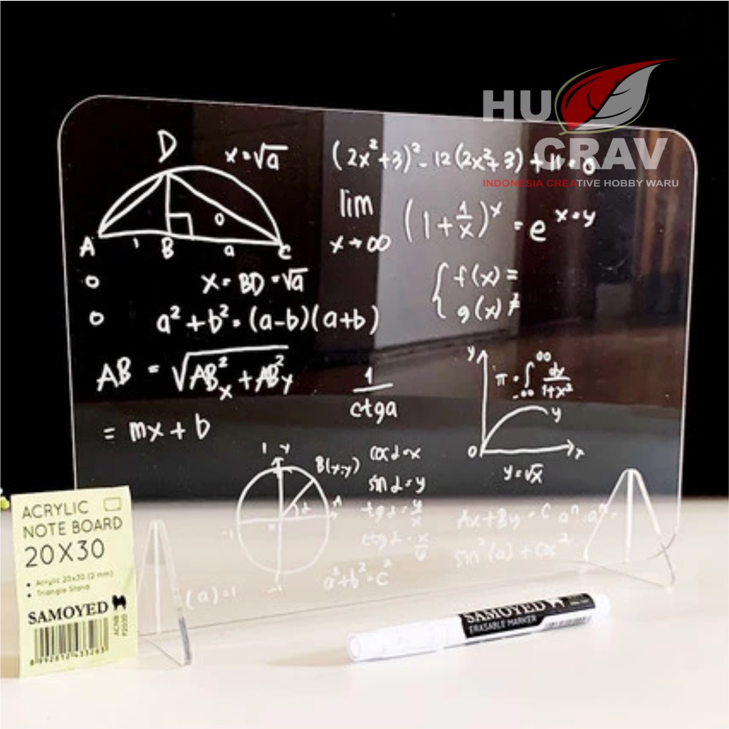 Jual Papan Tulis Akrilik / Acrylic Note / Planner Board 20 x 30 cm ...