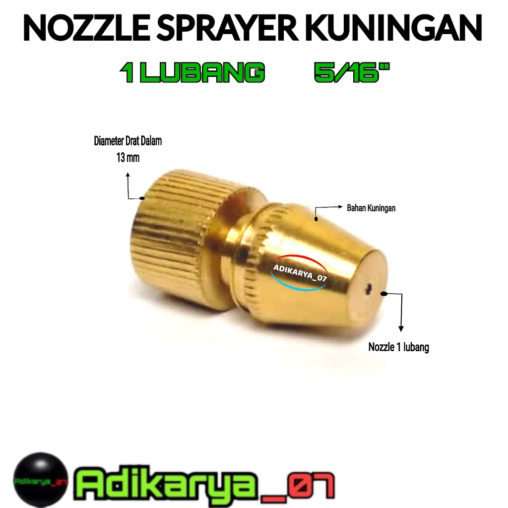 Jual Nozzle kuningan 5/16 spuyer kabut spuyer semprotan hama spuyer ...