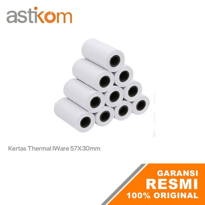 Jual Kertas Roll Kasir Thermal IWare 57X30mm | Shopee Indonesia