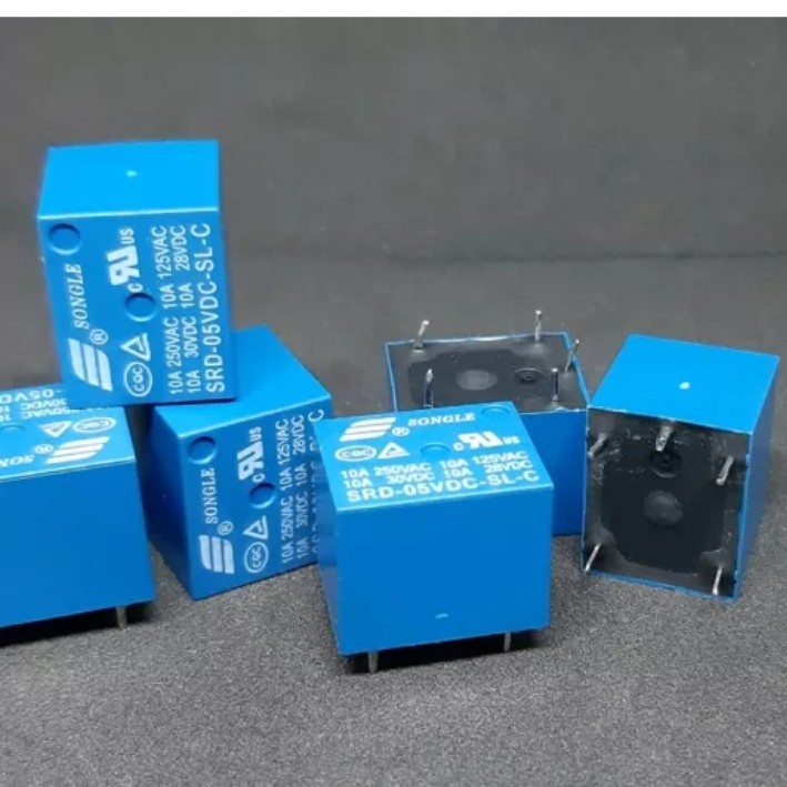 Jual 10 PCS Relay SRD-05VDC-SL-C 5 V 10A 250VAC 5PIN | Shopee Indonesia