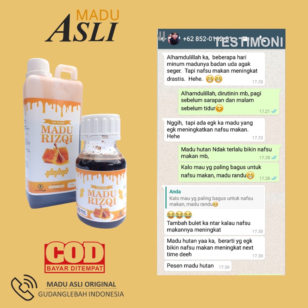 Jual MADU RIZQI | MADU HUTAN ASLI 1 KG | MADU HUTAN ASLI GUDANG LEBAH ...