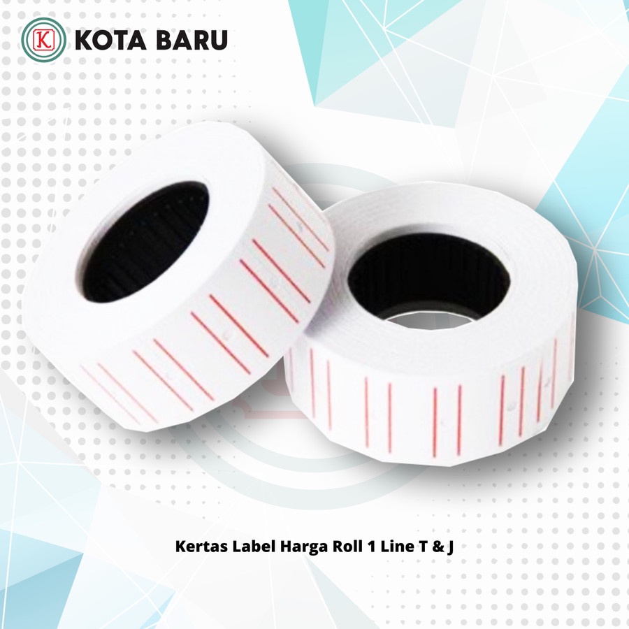 Jual Kertas Label Harga Roll 1 Line T & J | Shopee Indonesia