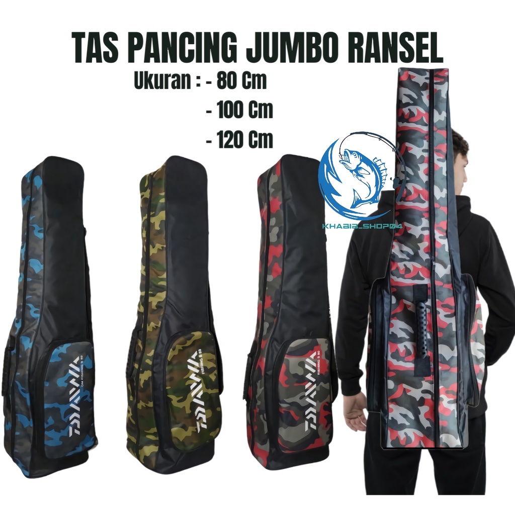 Jual Tas Pancing Jumbo Ransel Loreng Daiwa Ukuran 80/100/120 Cm ...