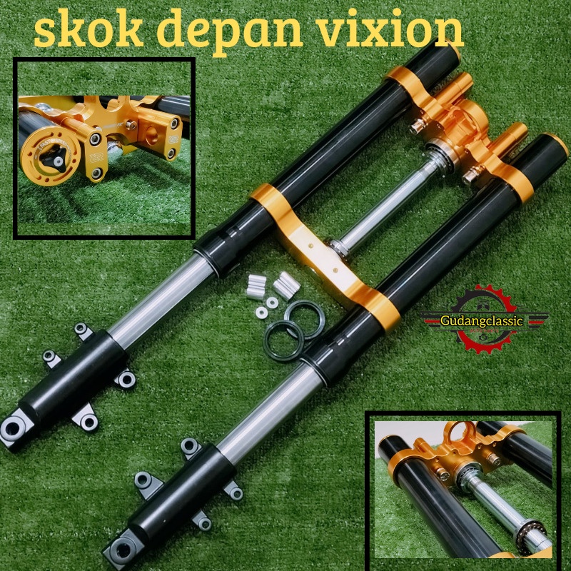 Jual SHOCK DEPAN UP SIDE DOWN USD VIXION CNC RIDE IT ORIGINAL Double Disc | Shopee Indonesia