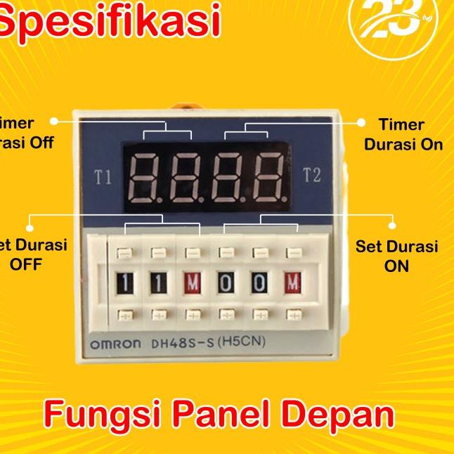 Jual Timer Digital Omron DH48S-S Delay Time Relay untuk Mesin Tetas ...