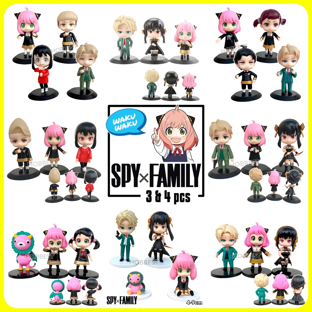 Jual Action Figure SPY X FAMILY isi 4 pcs Miniatur Topper Kue Pajangan ...