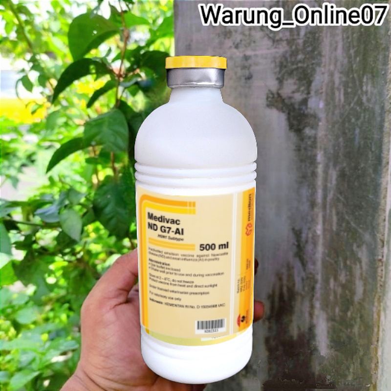 Jual Vaksin ND G7 AI H5N1 Netto 500 ml Dosis 1000 Ekor Vaksin Ayam Mencegah Tetelo Penyakit ...