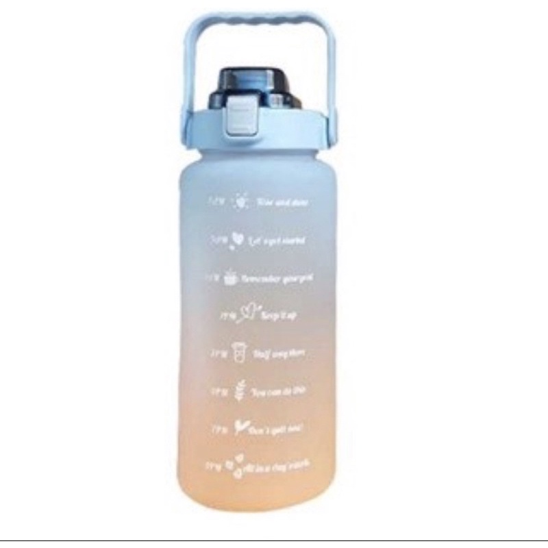Jual Viral Botol Minum Gradasi 2L + Penanda Waktu + Handle | Shopee ...