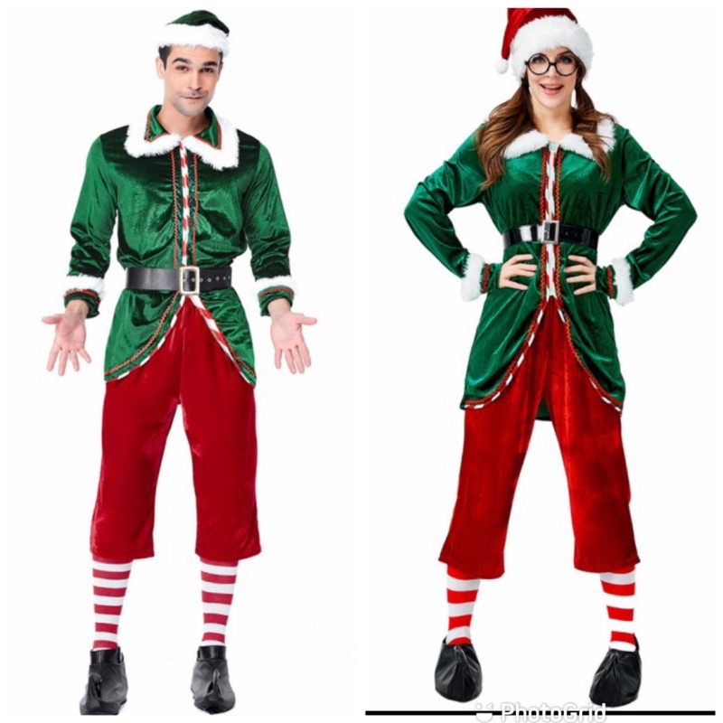 Jual baju santa Elf kostum natal dewasa pria dan wanita / costume ...