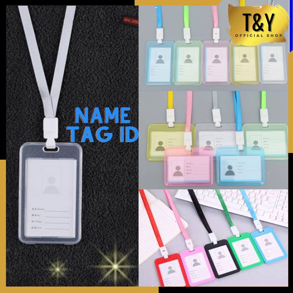 Jual T&Y Name Tag Id Card Transparant Gantungan Kartu Nama Plastik ...