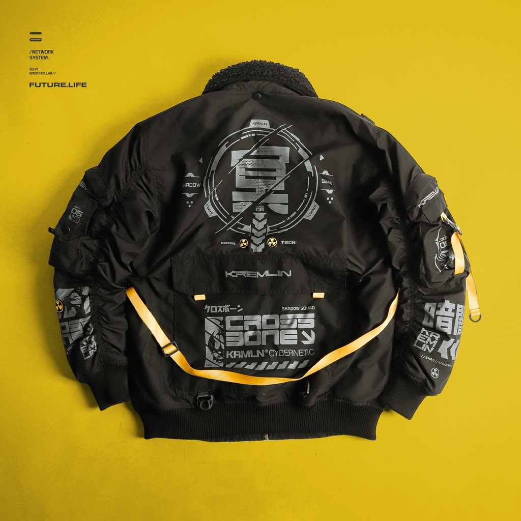 Jual KREMLIN Bomber Jacket Black Tactical - Crossbone | Shopee Indonesia
