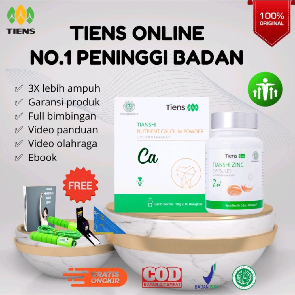 Jual Paket Peninggi Badan Tiens Original Kalsium Nhcp Zinc Tianshi ...