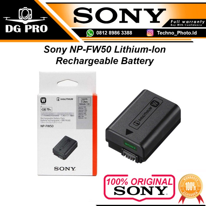 Jual Battery Sony Np-Fw50 Original - Baterai Sony A7,Sony A6000,A6300,A7R | Shopee Indonesia