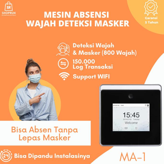 Jual Mesin Absensi Wajah & Masker MA-1 Absen Face Termurah Original ...