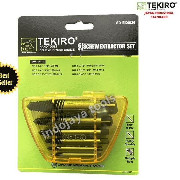 Jual TEKIRO HAND TAP TAB ULIR BALIK DRAT KIRI BAUT PATAH 6 PCS SCREW ...
