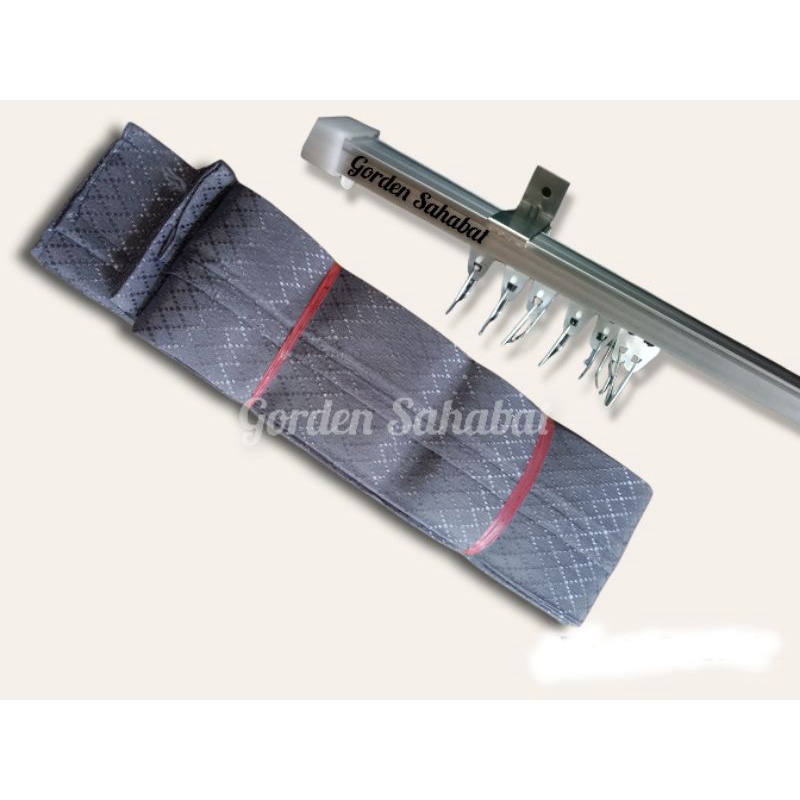 Jual gorden 1 set lengkap | gorden 1 paket sama besinya | gorden polos ...