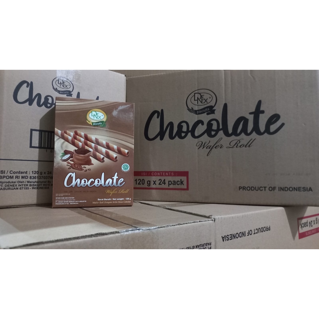 Jual denex kugi wafer roll 120 gram 1 dus isi 24 pcs | Shopee Indonesia