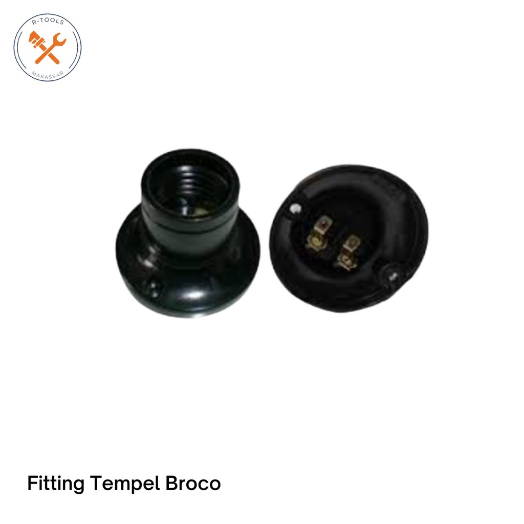 Jual Fitting Plafon Fiting Tempel Hitam Broco Tebal 120L E27 | Shopee ...