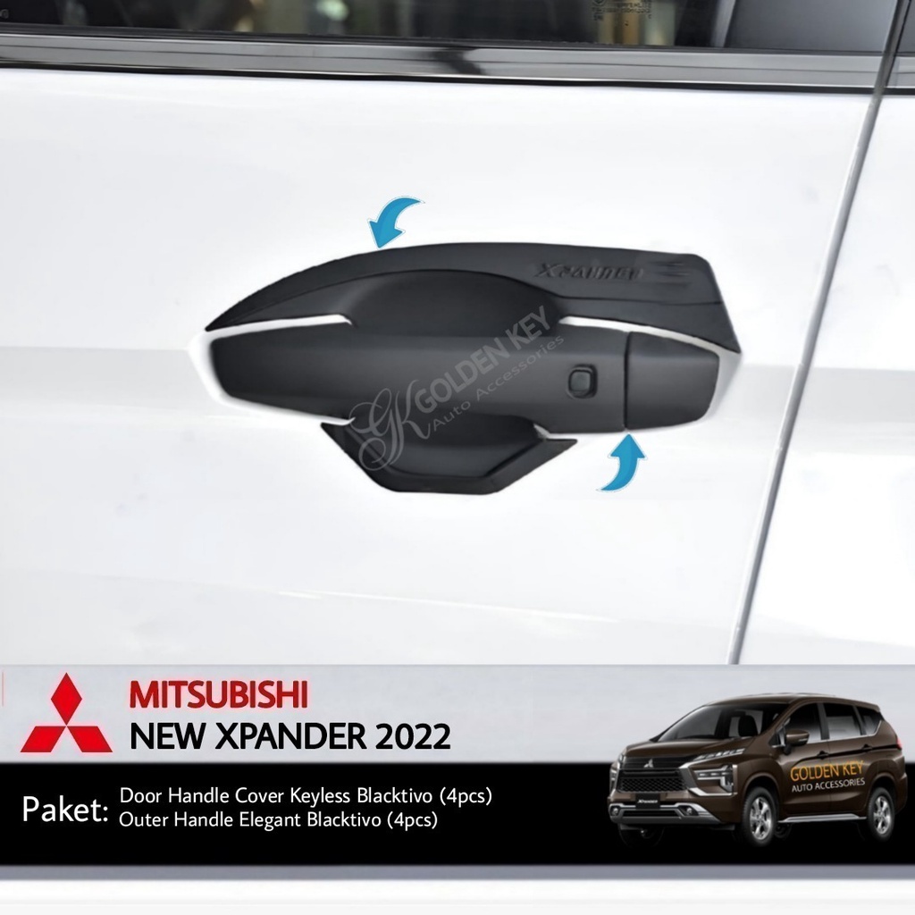 Jual PAKET New Xpander 2022 Cover Handle Keyless + Outer Handle Elegant ...