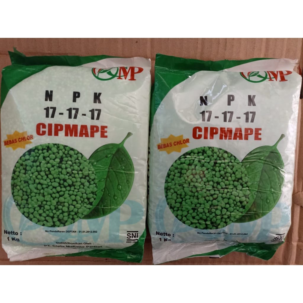 Jual Pupuk NPK Cipmape 17-17-17 1kg bebas chlor produksi CMP | Shopee ...