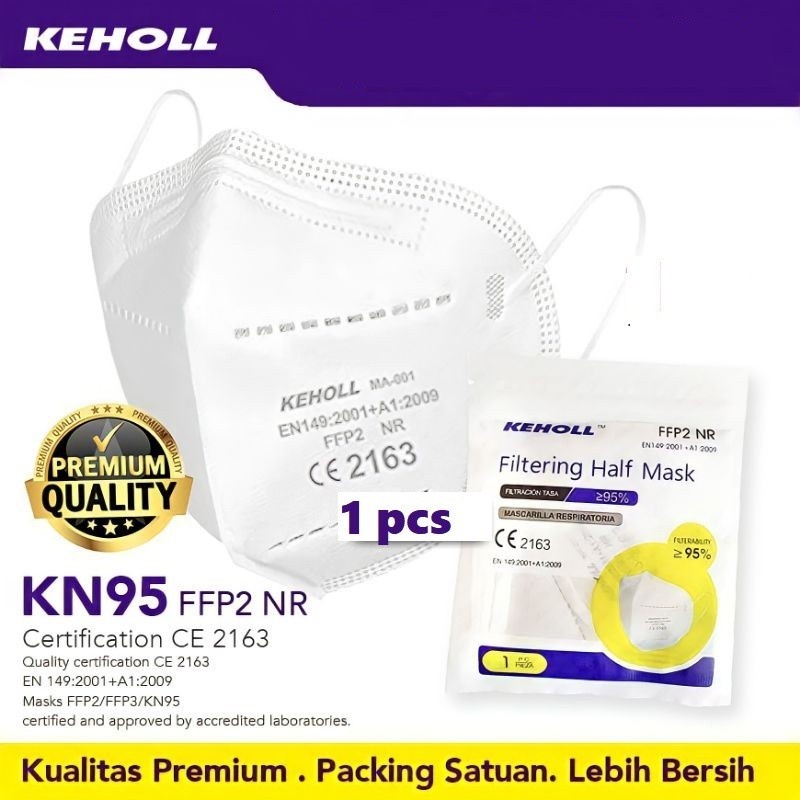 Jual KEHOLL - Masker Kn95 Kn 95 white putih 4Ply 4 ply Earloop kn90 | Shopee Indonesia