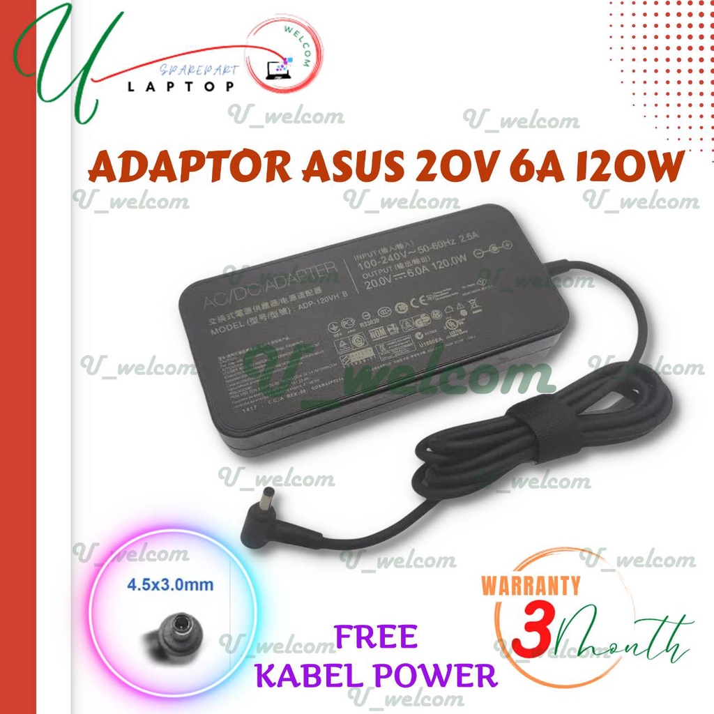 Jual Adaptor Charger Asus VivoBook Pro 14X 20V 6A 120W Original 20v 6a Jack 4.5 | Shopee Indonesia