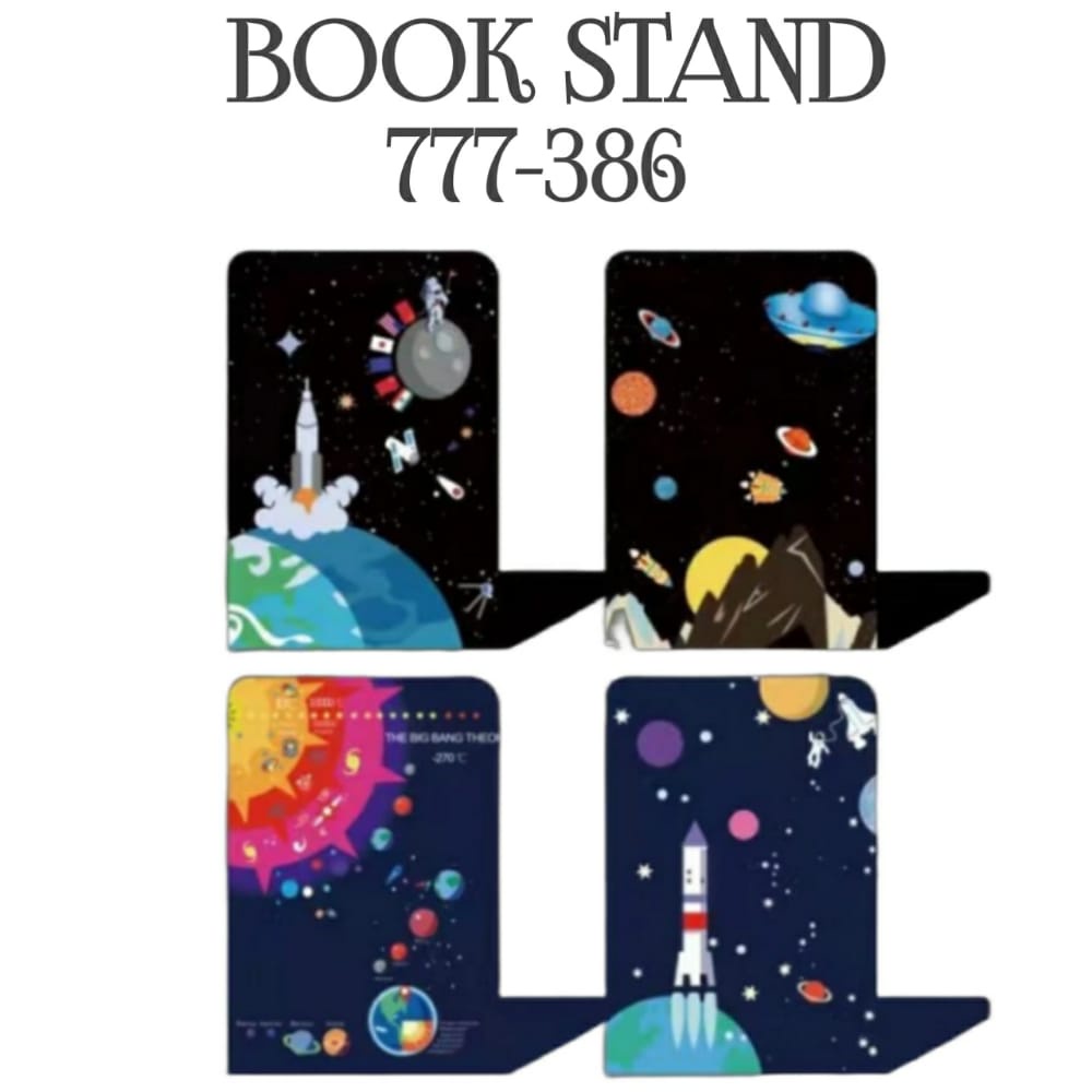 Jual STAND BOOK / BOOK END / PEMBATAS BUKU MOTIF GALAXY BAHAN BESI 1 ...