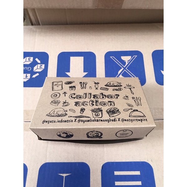 Jual Sablon Custom Paper lunch box Min 300pcs | Shopee Indonesia