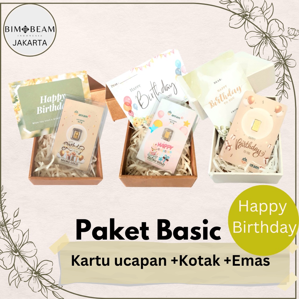 Jual Paket Basic Emas Antam 0,1 gr 0,25 gr LM Micro Gold Gift series ...