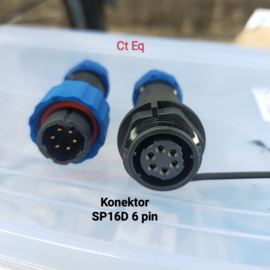 Jual SP16D 6 Pin Konektor Docking IP68 Plug Male n Socket Female 6 Pin ...
