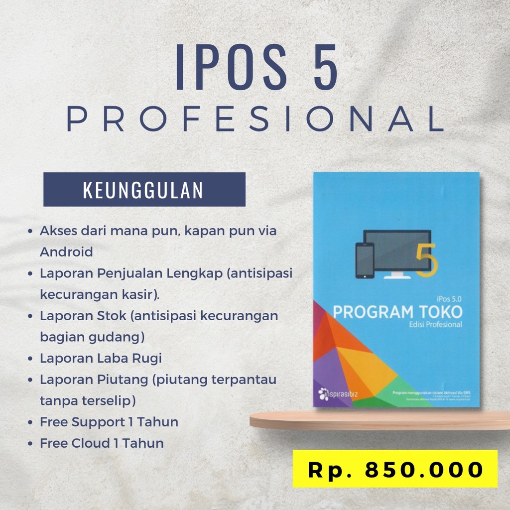 Jual Program Toko iPos 5 Profesional ORIGINAL (Bisa akses dari Android, Tablet, Komputer ...