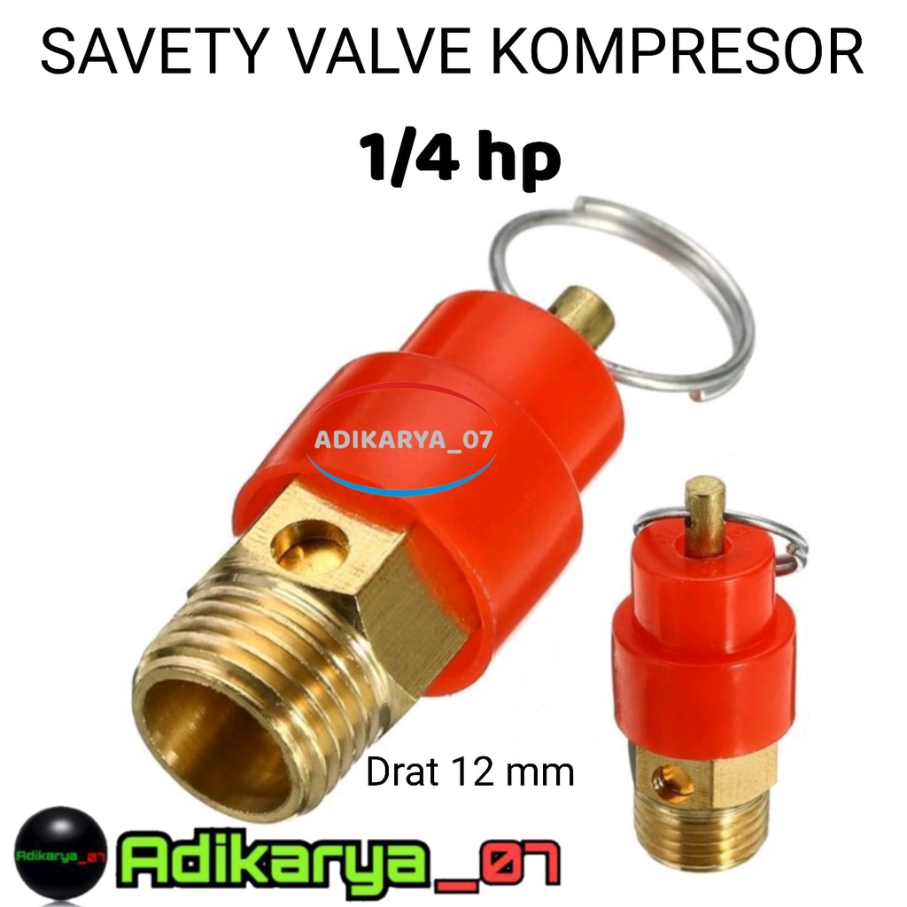 Jual Safety valve compressor pengaman tekanan angin kompresor 1/4hp ...