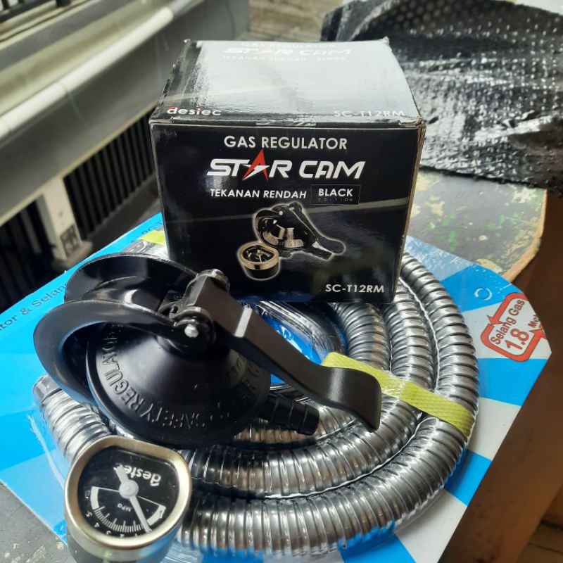 Jual Regulator lpg starcam meter sc-23mss & Selang gas com SNI anti ...