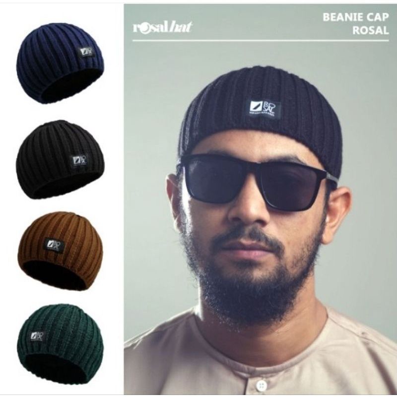 Jual Beanie Cap Rosal bahan Benang Wol / Peci Kupluk Rajut Dewasa untuk ...