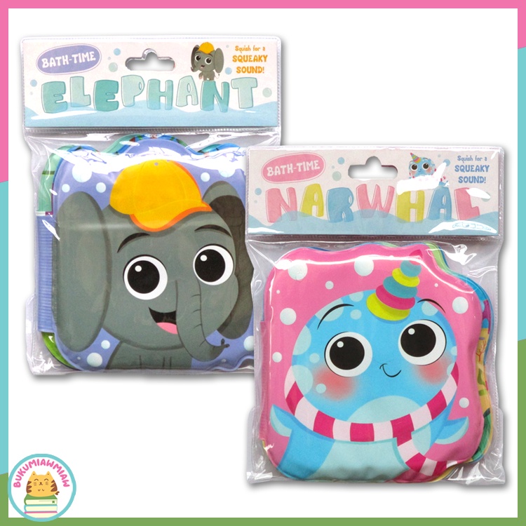 Jual Elephant / Narwhal Bath Time Buddies - Squeaky Bath Book (WW ...