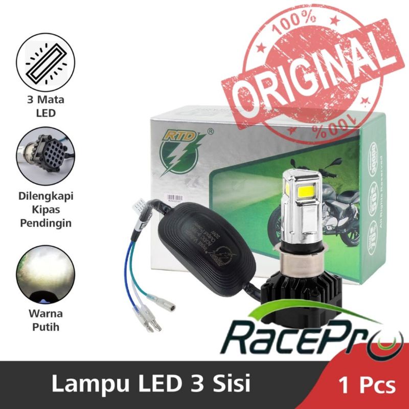 Jual Lampu Depan Led RTD 3 Sisi Lampu Utama Motor Led RTD Ac Dc ... Jual Lampu Depan Led RTD 3 Sisi Lampu Utama Motor Led RTD Ac Dc ...