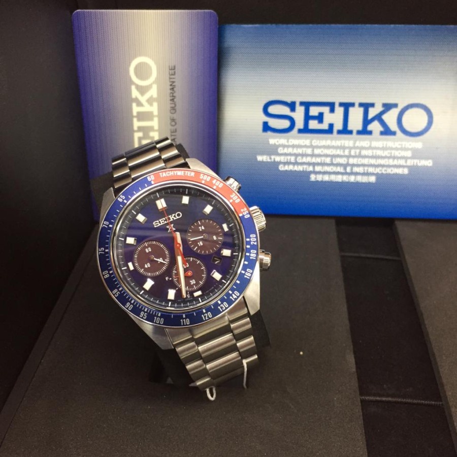 Jual seiko prospex speedtimer solar chronograph pepsi SSC913P1 Garansi ...