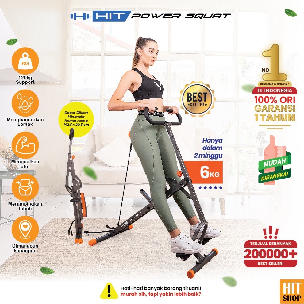 Jual HIT Power Squat, Alat Olahraga Pengecil Perut Latihan Fitness Gym Rumah Workout | Shopee ...