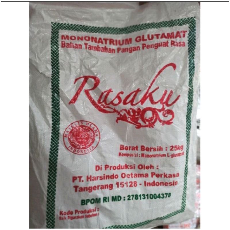 Jual MSG/ Mecin/ VetsinMicin Penyedap Rasa Merek Rasaku 25 kg untuk ...