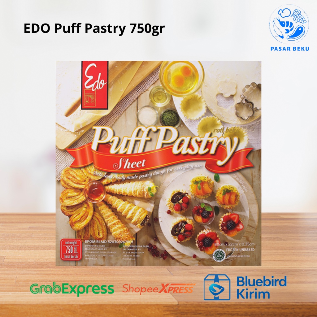 Jual (Khusus AREA SUMBAR) Edo Puff Pastry 750gr Bahan Kue Adonan ...
