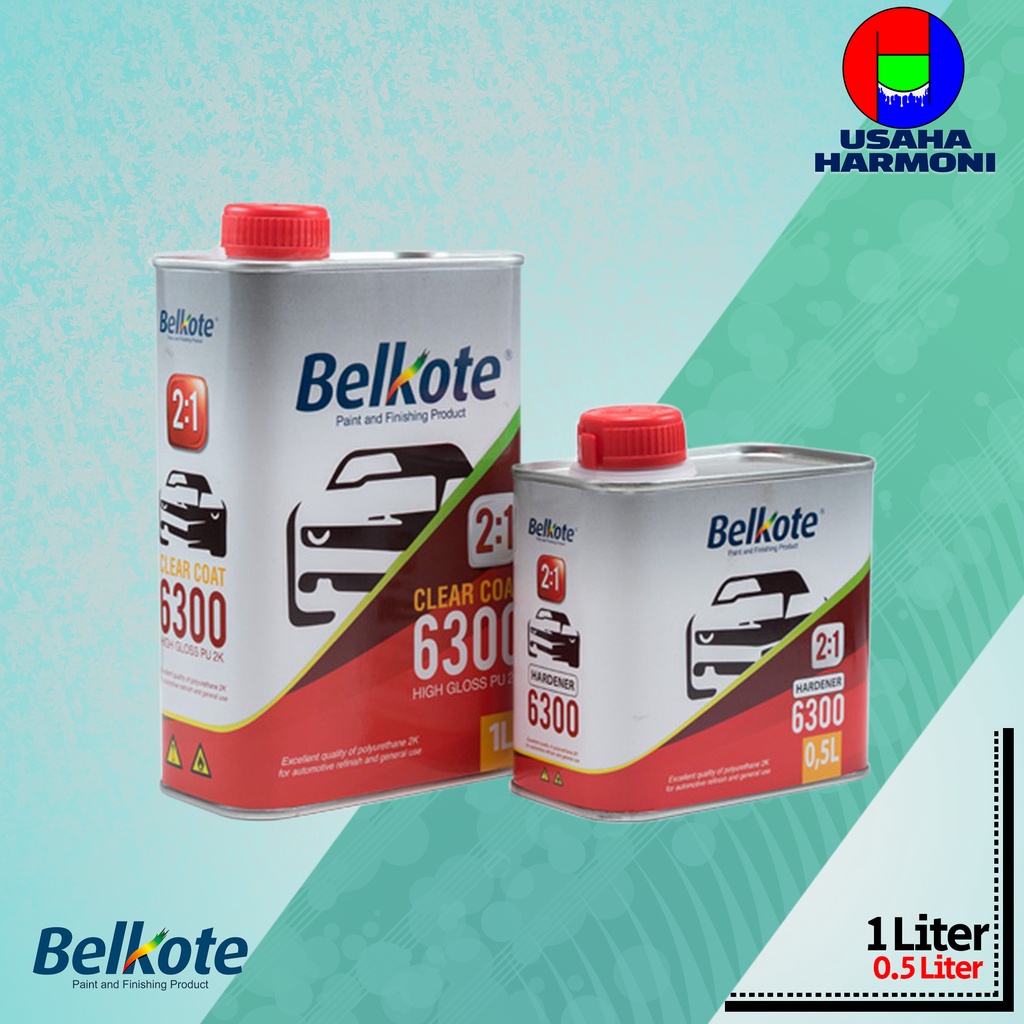 Jual Clear Belkote PU 6300 + Hardener | Ukuran : 1 Liter | Shopee Indonesia